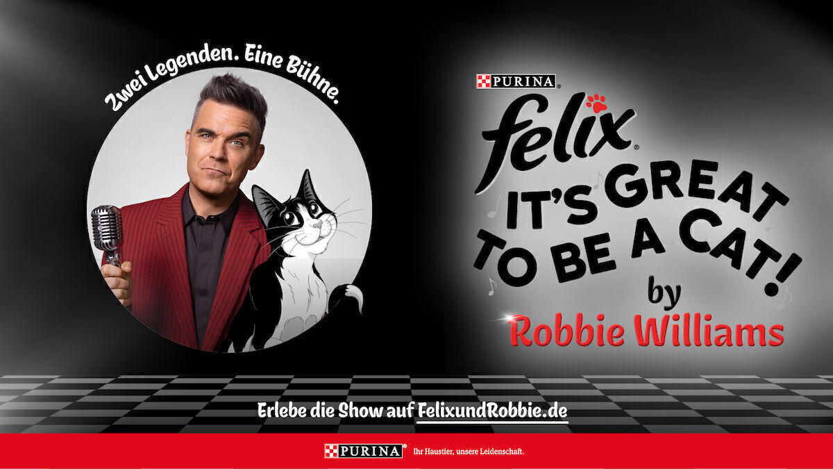Robbie Williams singt als Kater Felix für Purina | W&V