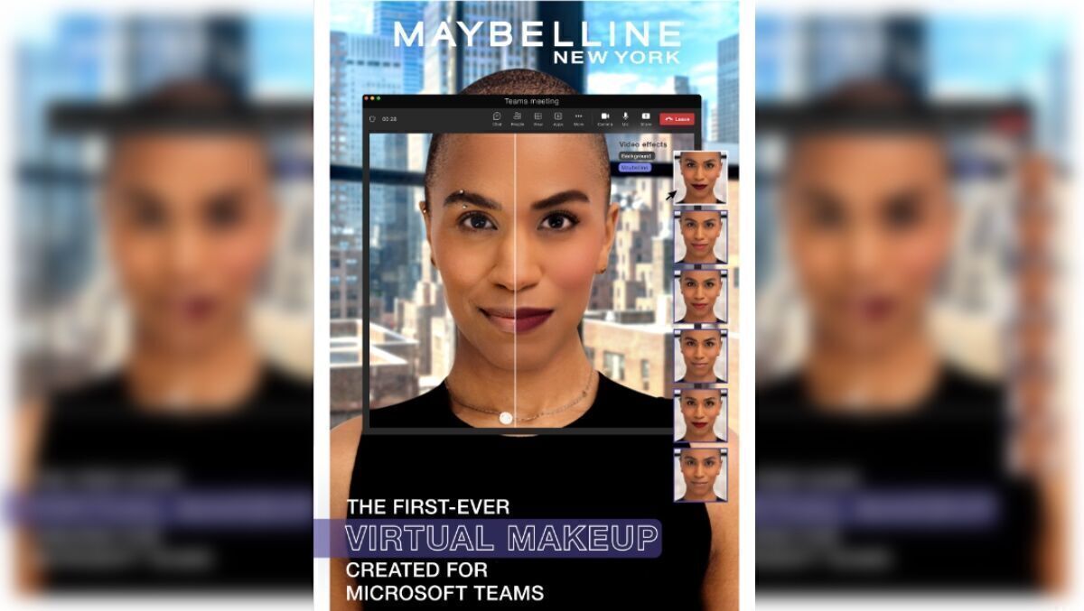 Microsoft Teams jetzt mit KI-Makeup von Maybelline | W&V