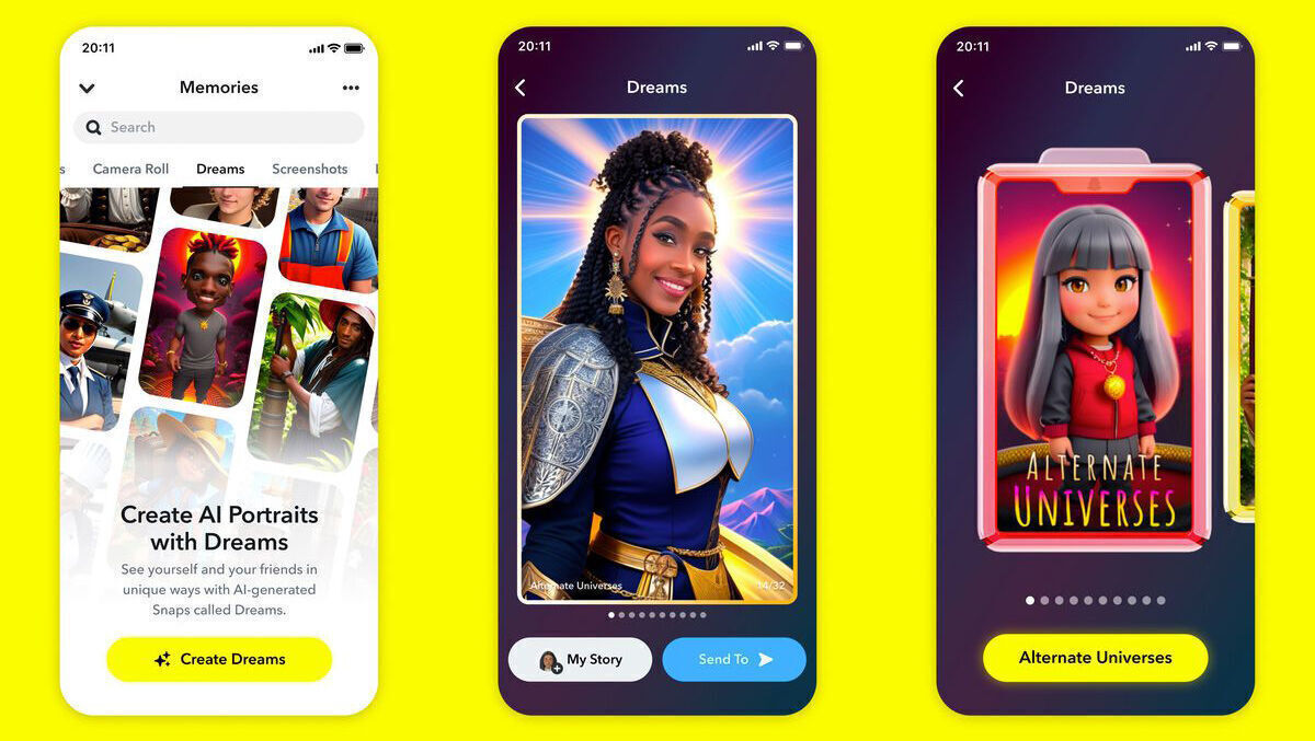 Snapchat: Jetzt sollen KI-Selfies Umsatz bringen | W&V