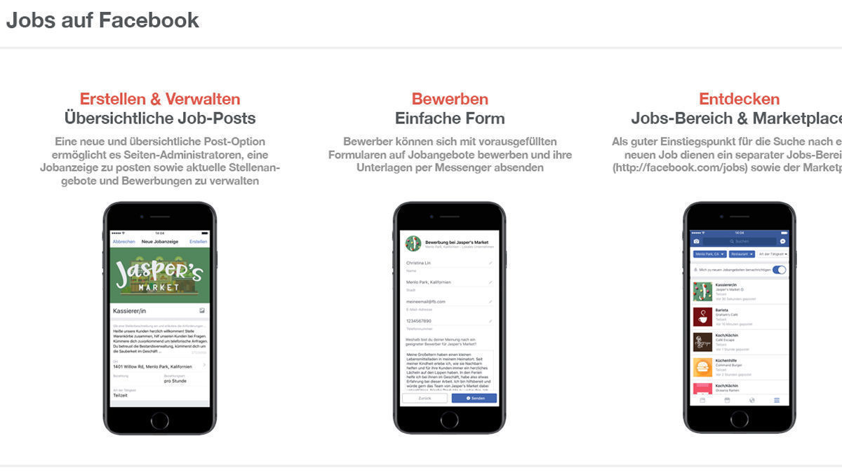Facebook Jobs startet in Deutschland | W&V