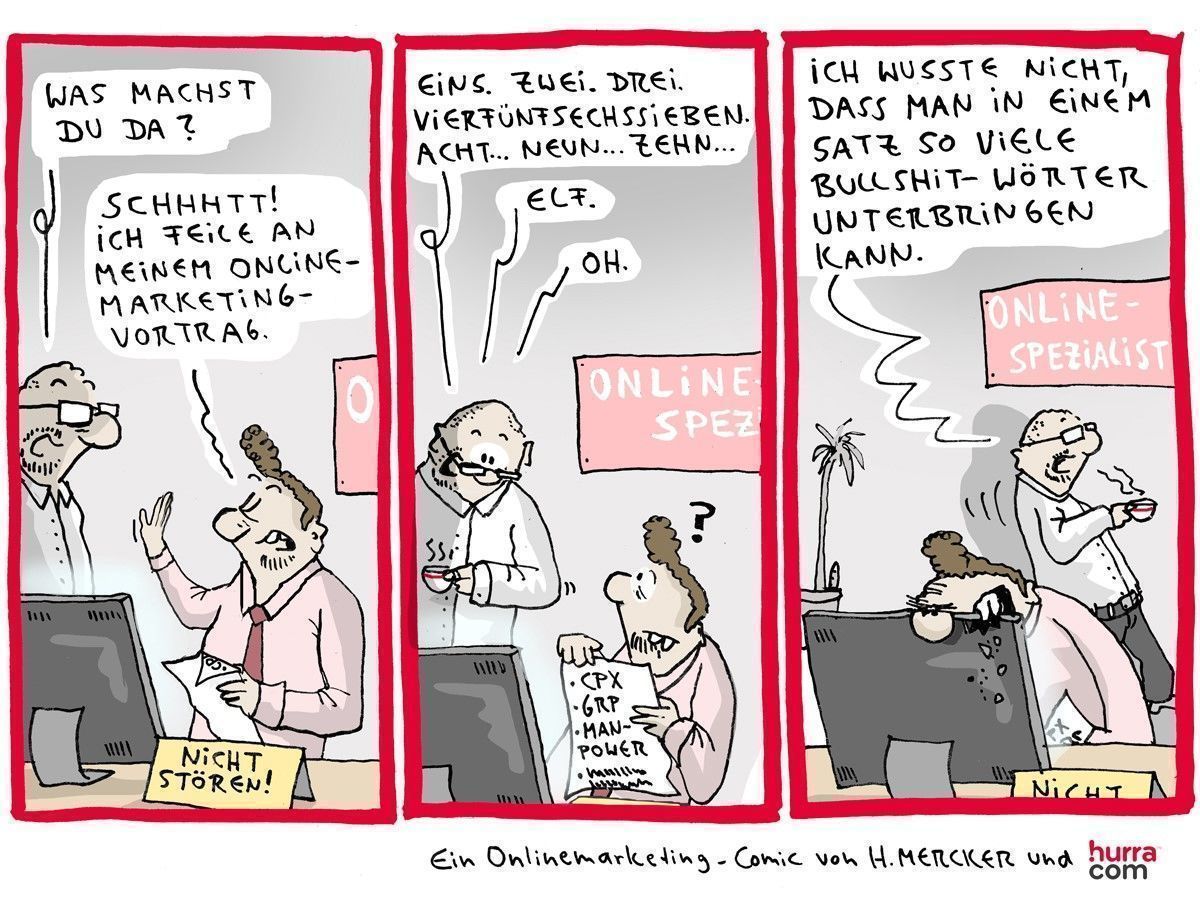 Onlinemarketing-Comic: Bullshitbingo | W&V