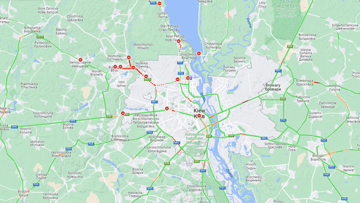 Ukraine: Putin-Invasion live in Google Maps | W&V