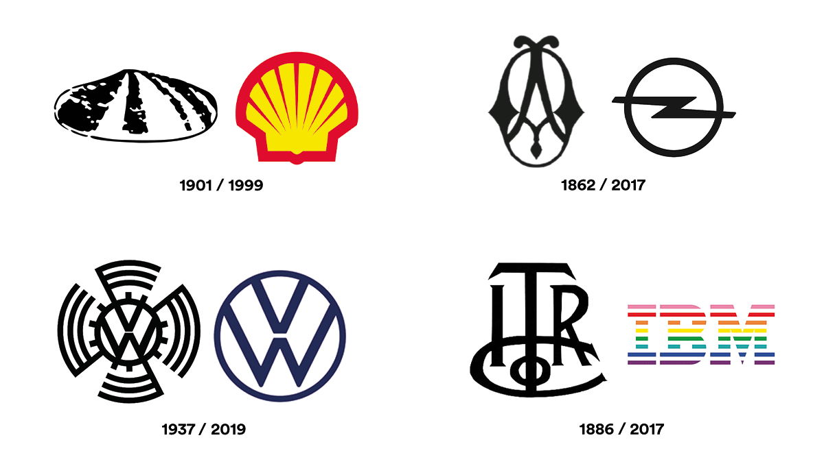 Vier bekannte Markenlogos im Wandel der Zeit | W&V